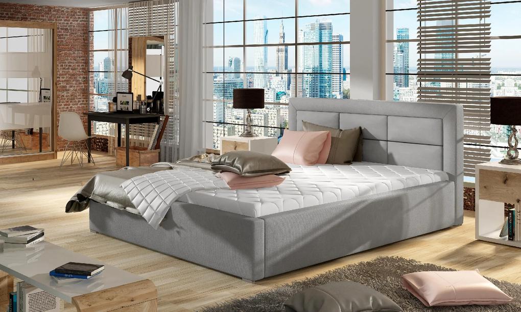 Eltap Čalouněná postel Rosano s úložným prostorem Materiál a barva potahu: Jasmine 96 - tmavě šedá, Rozměry (cm): 140x200