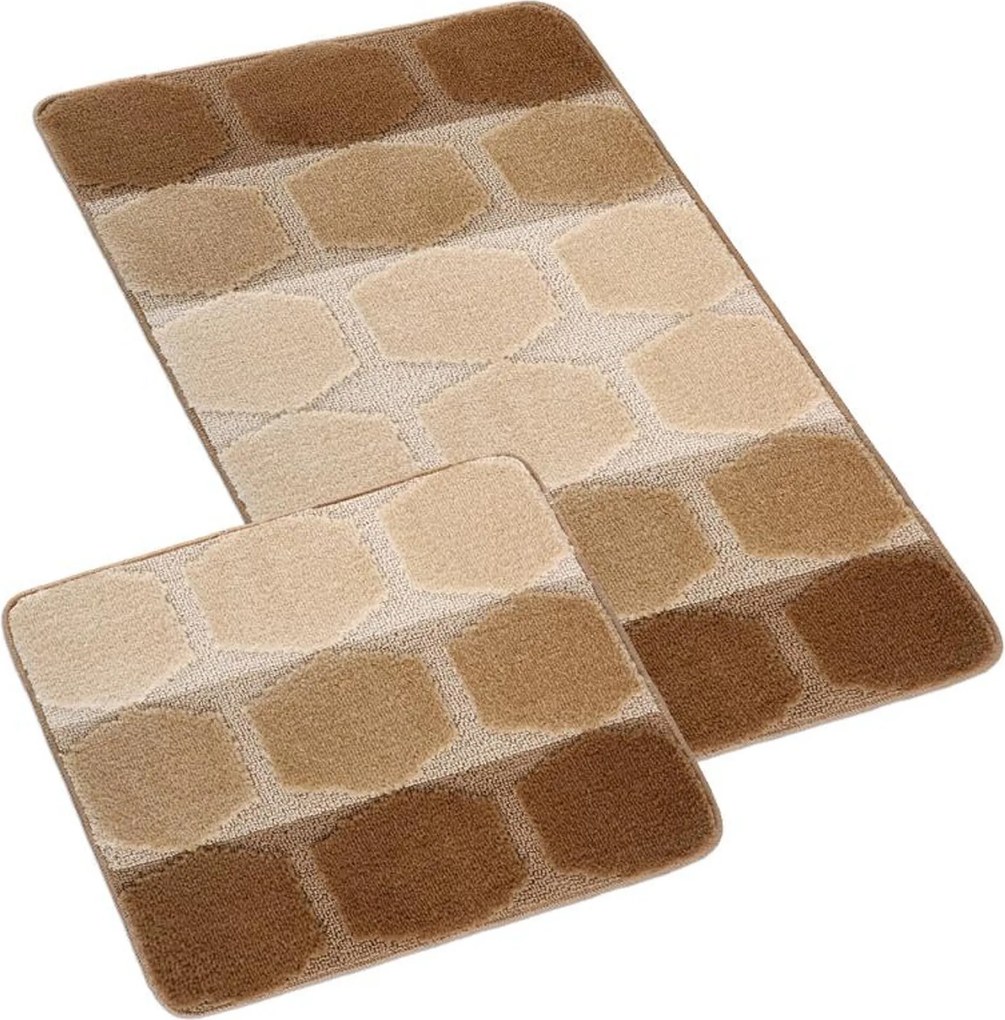 SADA BANY 60x100 + 60x50 cm - bez výkroje Béžová,Růžová 760/016 - 60x100 cm, 60x50 cm (SADA)