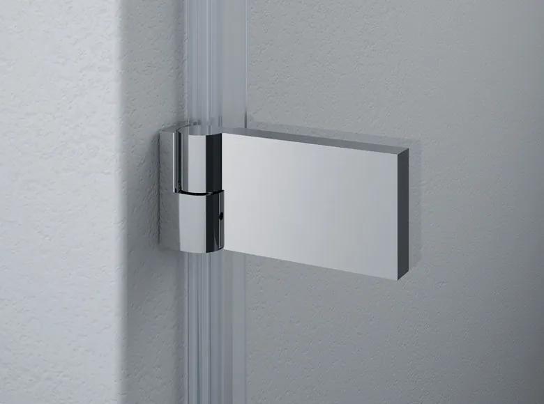 Sanswiss PUR PUR2 dvoukřídlé sprchové dveře 70 cm Šířka: 700 mm, Profil: Chrom, Sklo: Linie 51