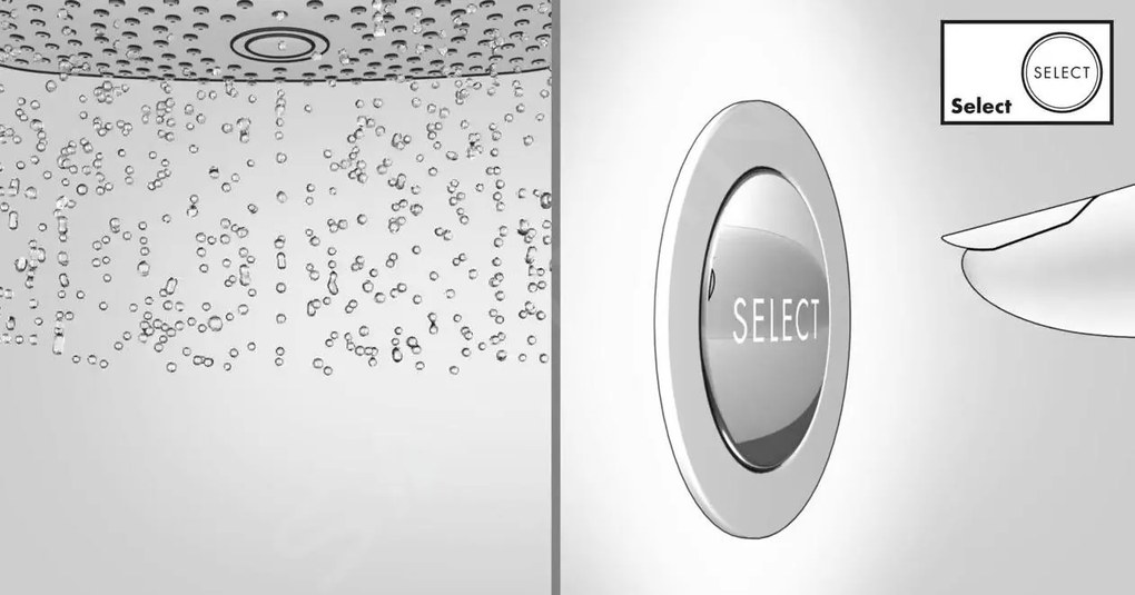 Hansgrohe ShowerTablet Select, termostatická vanová baterie 300, bílá/chromová, 13151400