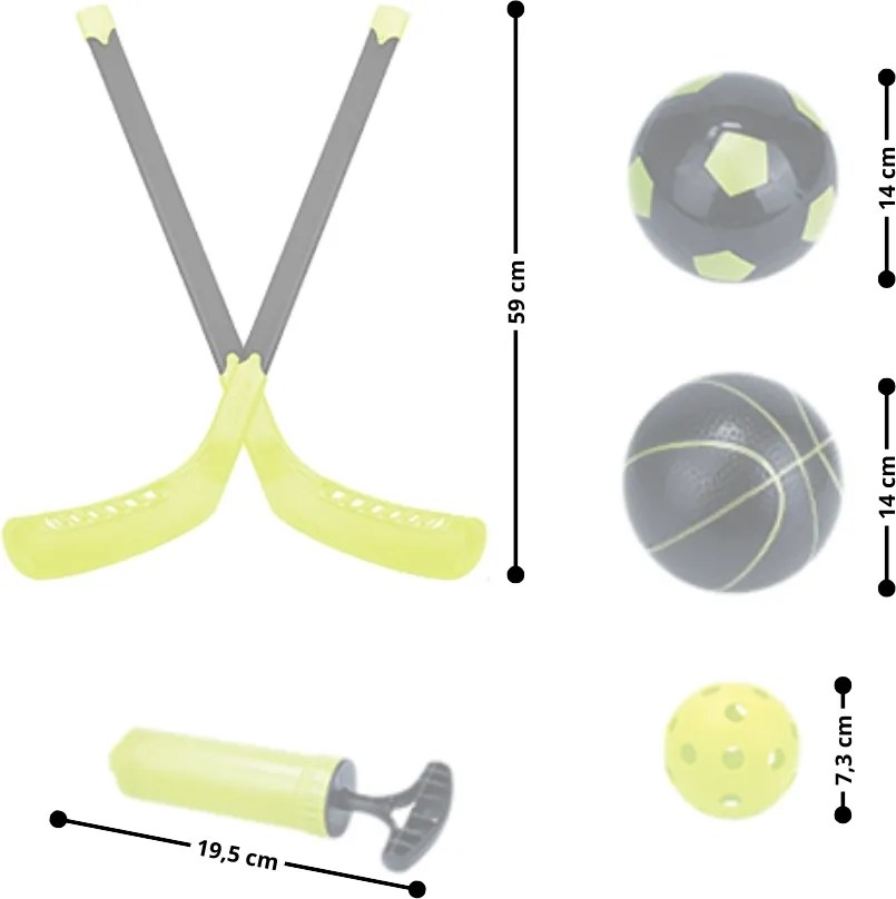 Dětská herní sada 3v1 inSPORTline SCS510