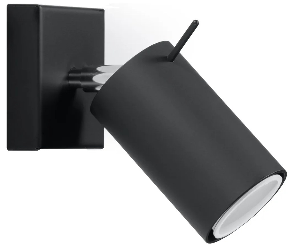 Sollux Lighting Nástěnné svítidlo RING Černá