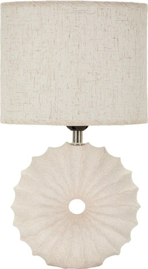 Krémová keramická stolní lampa s textilním stínidlem (výška 40 cm) Anemone – Mauro Ferretti