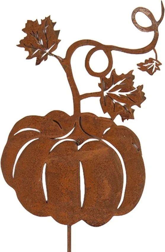 Rustikální rezavý zápich dýně Pumpkin Rust - 14*1*55 cm