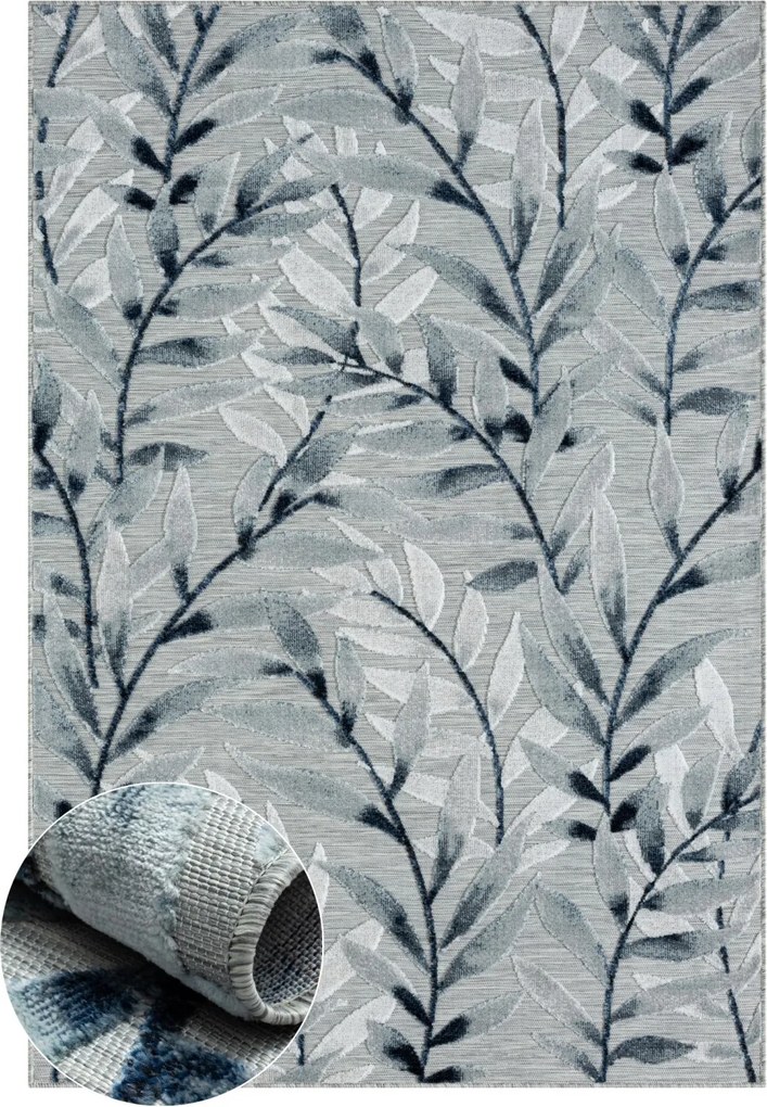 My Flair, Kusový koberec Hazel II grau – na ven i na doma, 200x300, šedá, chodba / předsíň