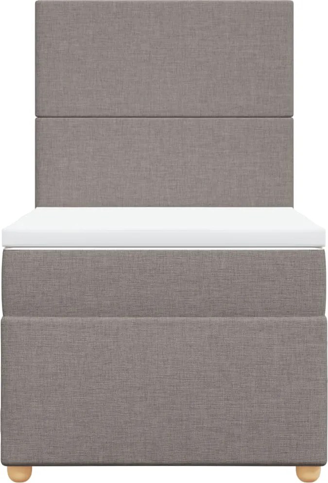 Box spring postel s matrací taupe 90x190 cm textil 3293432
