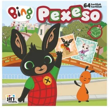 Pexeso v sešitu 64 ks Králíček Bing (21,5x21,5 cm)