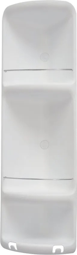 Gedy Gedy, CAESAR rohová polička se 3 patry, 226x710x160 mm, ABS plast, bílá, 7081