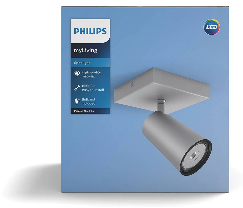 Philips myLiving Paisley spot GU10 s jedním plamenem, hliník