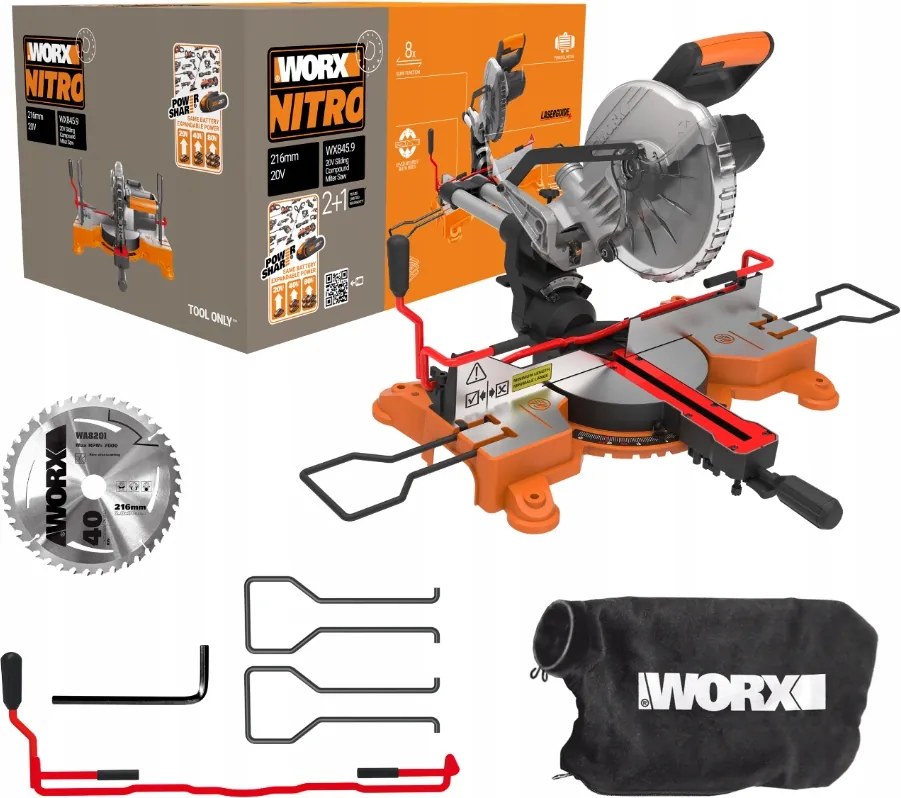 Worx Pokosová Pila WX845.9 akumulátorová