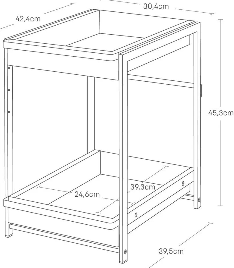 Černá kovová přídavná polička 30x42 cm Tower – YAMAZAKI
