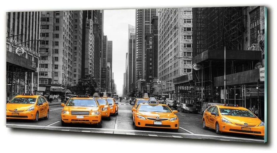 Wallmuralia Foto-obraz fotografie na skle Taxi New York 125x50 cm