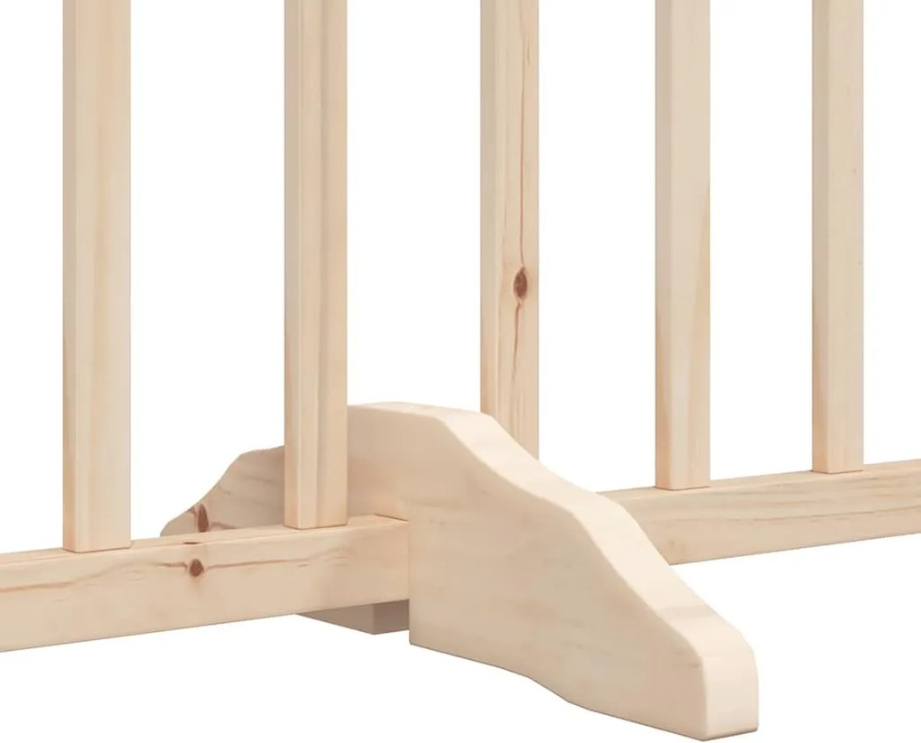 Zábrana pro psy s dvířky skládací 9 panelů 450 cm topol 3155697