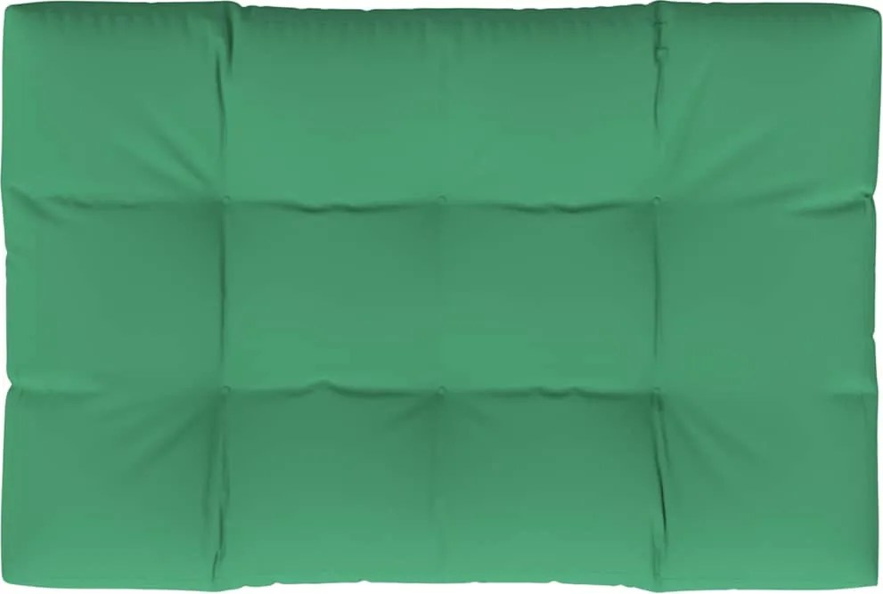 Poduška na palety zelená 120 x 80 x 12 cm textil 314417