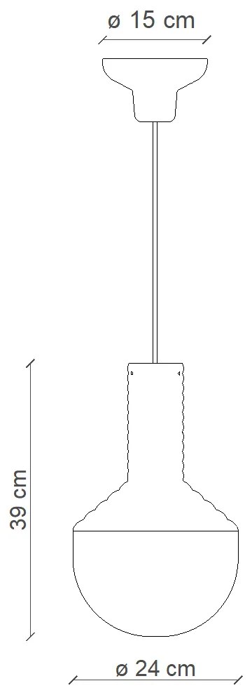Ferroluce Závěsné svítidlo SELARON, v. 39 cm, 1xE27 Barva: Zelená