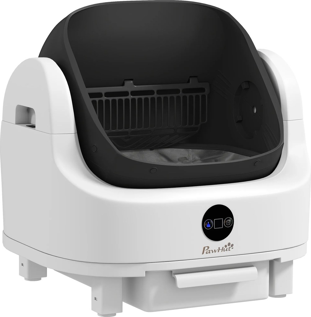 PawHut Samočisticí kočičí toaleta, 42L samočisticí kočičí záchod s aromaterapií, sáčky na odpad, odstranění zápachu, 1-5 kg