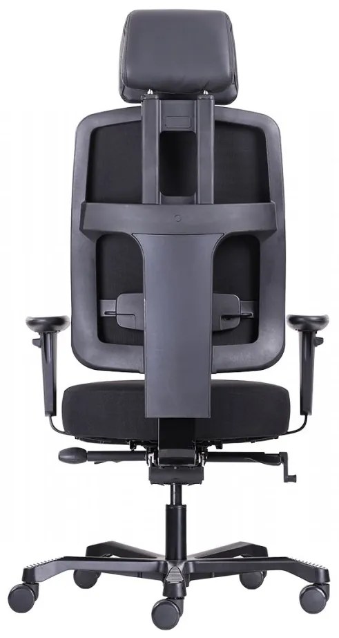 Ergonomická zátěžová židle BOSTON 24/7 — látka, černá, nosnost 200 kg