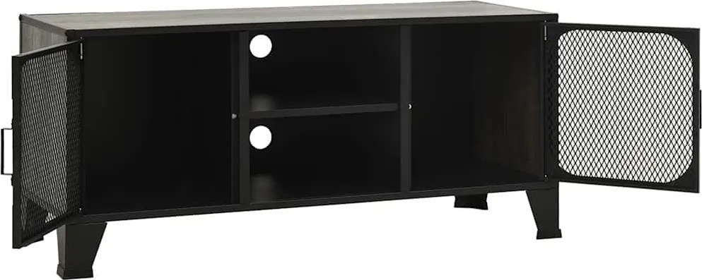 TV skříňka šedá 105 x 36 x 47 cm kov a MDF 335910