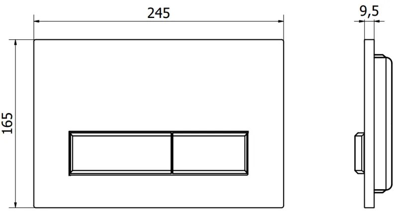 Mexen FENIX 09 - splachovací tlačítko pro Mexen Fenix, zlatá, 600904