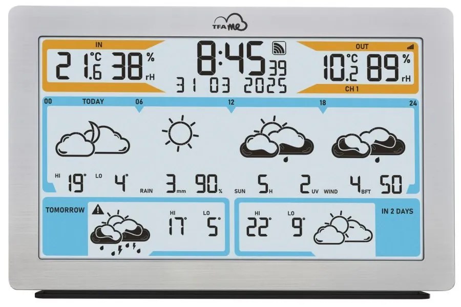 TFA 35.8100.54 - Bezdrátová WiFi meteostanice TFA.me ID-02