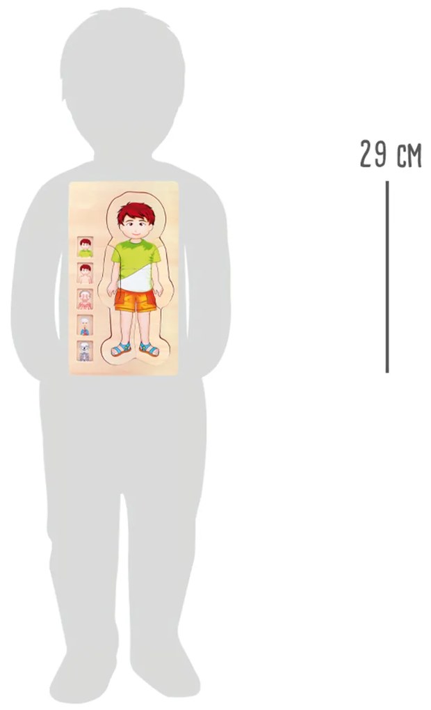small foot Dřevěné hračky puzzle anatomie Tim