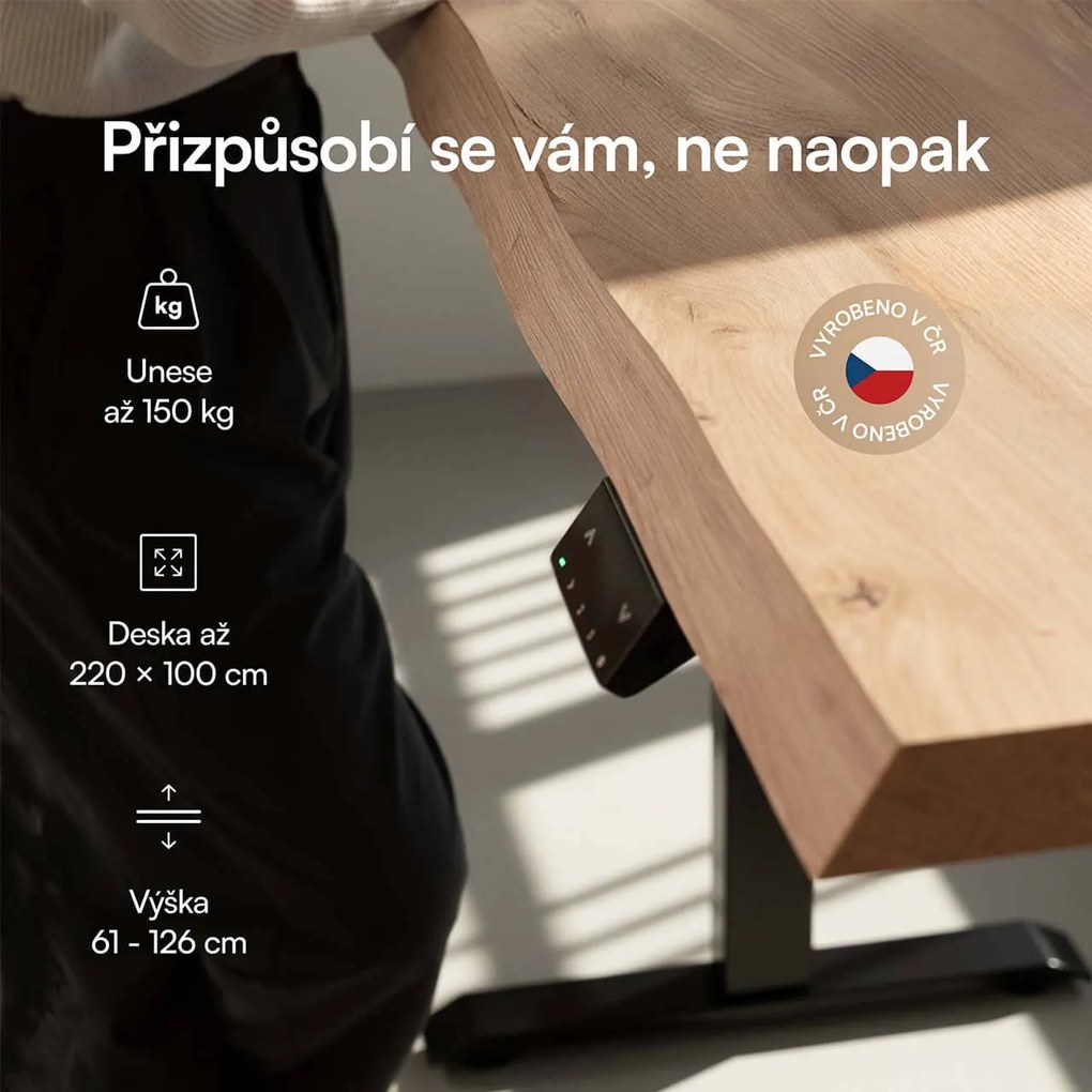 Výškově nastavitelný stůl Liftor Expert, černý, , elektricky polohovatelný