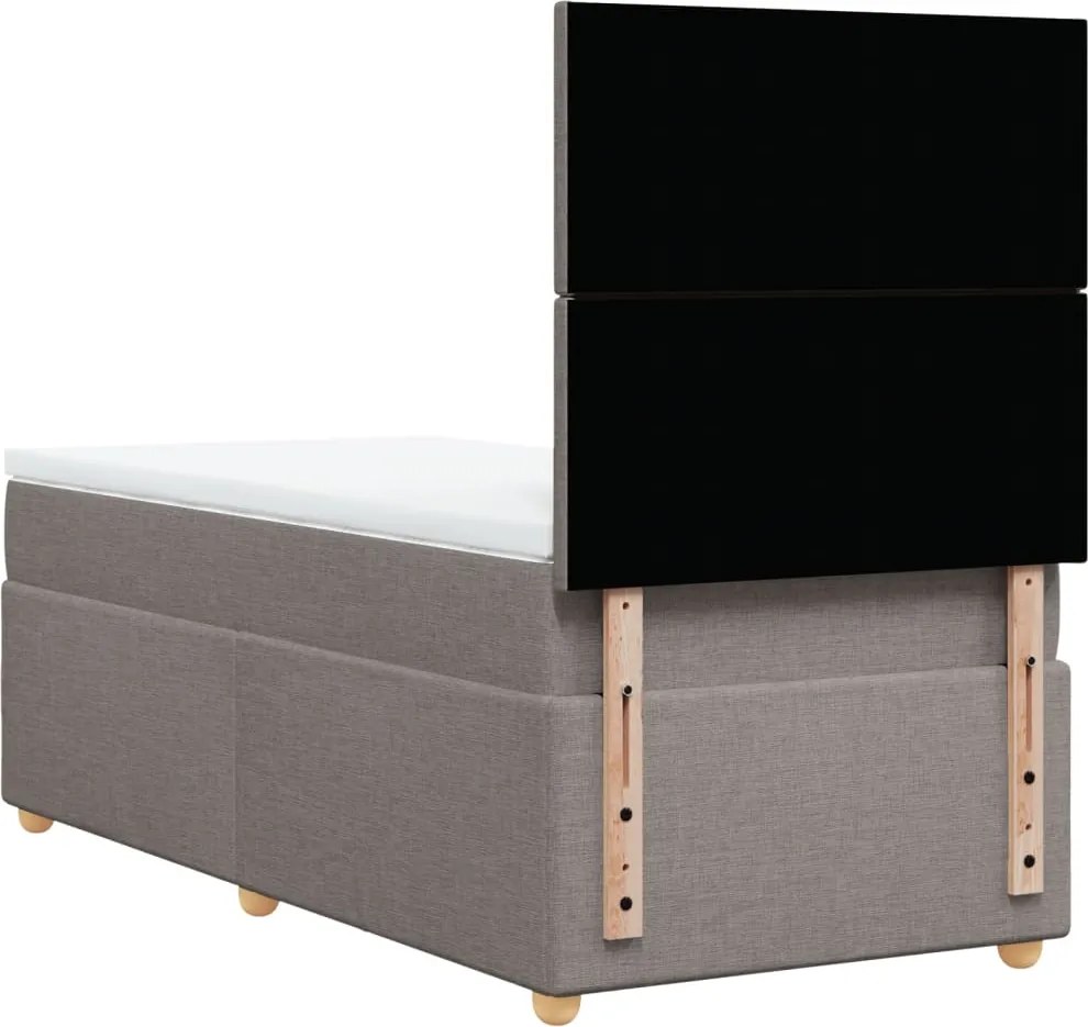 Box spring postel s matrací taupe 90x200 cm textil 3291160