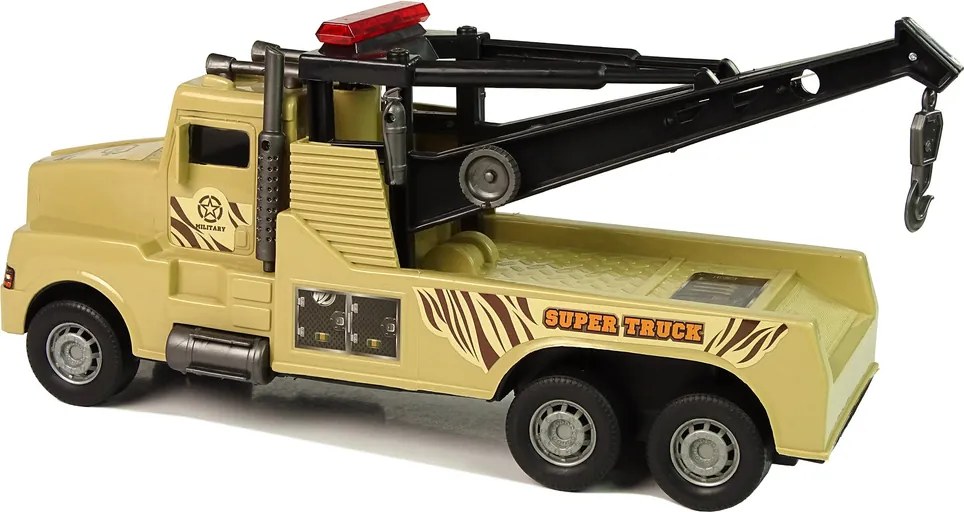 LEAN Toys Auto odtahový vůz asistenční služba 1:10 s lanem, hnědý
