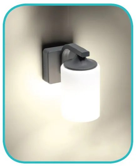 ACA Lighting Zahradní nástěnné svítidlo DAREIA max. 60W/E27/230V/IP54, tmavě šedé