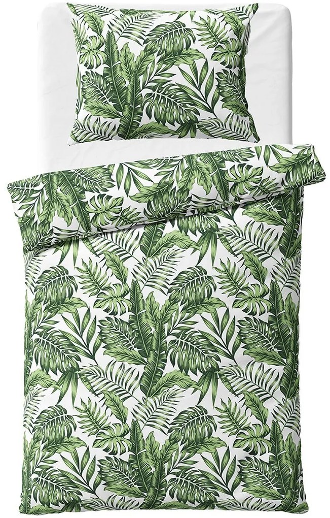 Bavlněné ložní povlečení Jungle Leaves - 100% bavlna Renforcé - 70 x 90 cm + 140 x 200 cm
