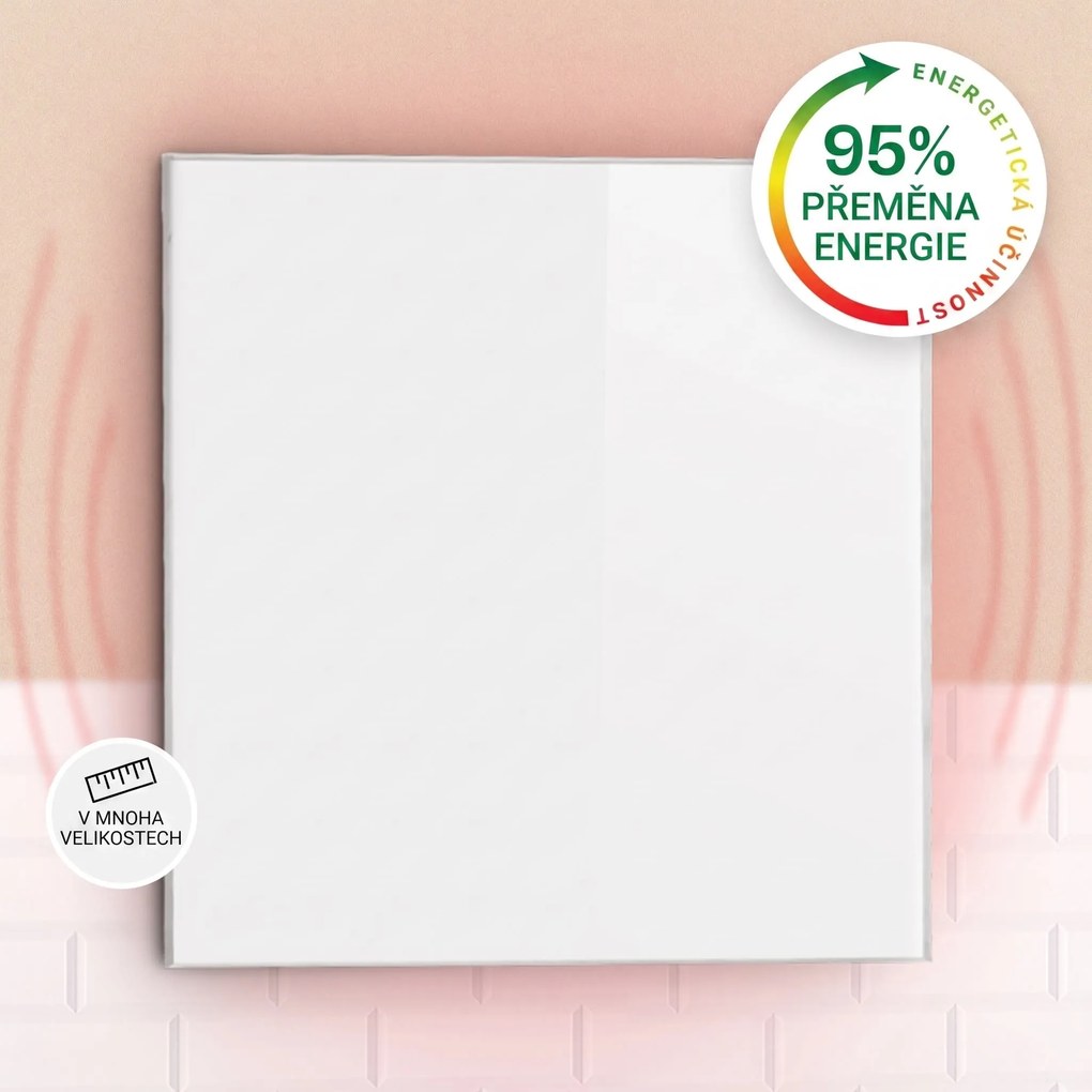 Klarstein Wonderwall 36, infračervený ohřívač, 60 x 60 cm, 360 W, týdenní časovač, IP24