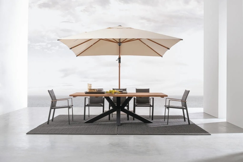 BIZZOTTO Zahradní jídelní stůl RAMSEY 240x100cm černé nohy 0804457