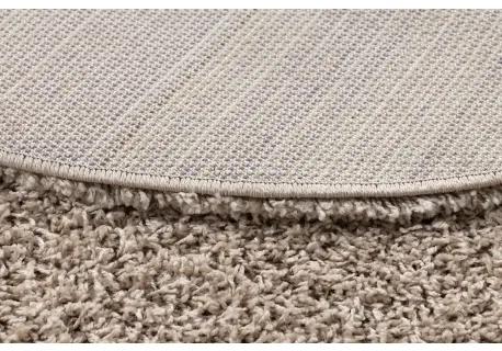 Dywany Luszczow Dětský kusový koberec SOFFI kulatý, shaggy 5 cm béžový Rozměr koberce: 160 cm KRUH