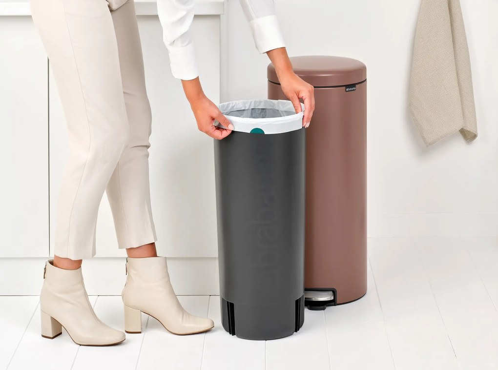 Brabantia Pedálový koš NewIcon 30L saténově hnědá