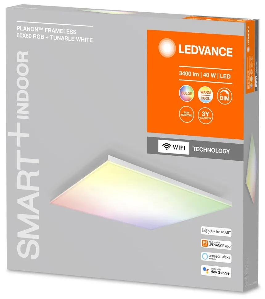 Chytrý WiFi LED RGB panel PLANON 600x600, nastavitelná bílá