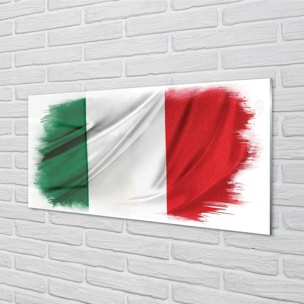 Obraz na skle flag itálie 120x60 cm