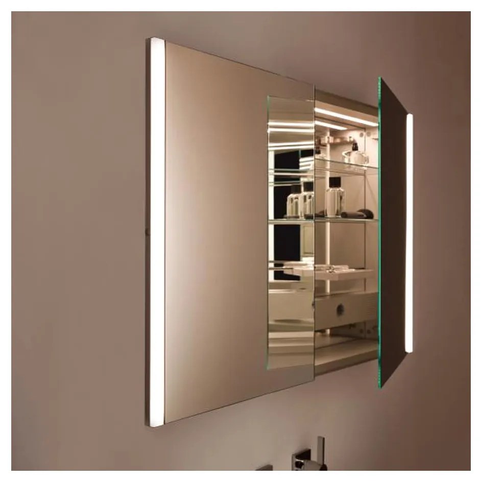 Emco Select - Vestavěná LED osvětlená zrcadlová skříňka 1200 mm bez Bluetooth, zrcadlová 949705019