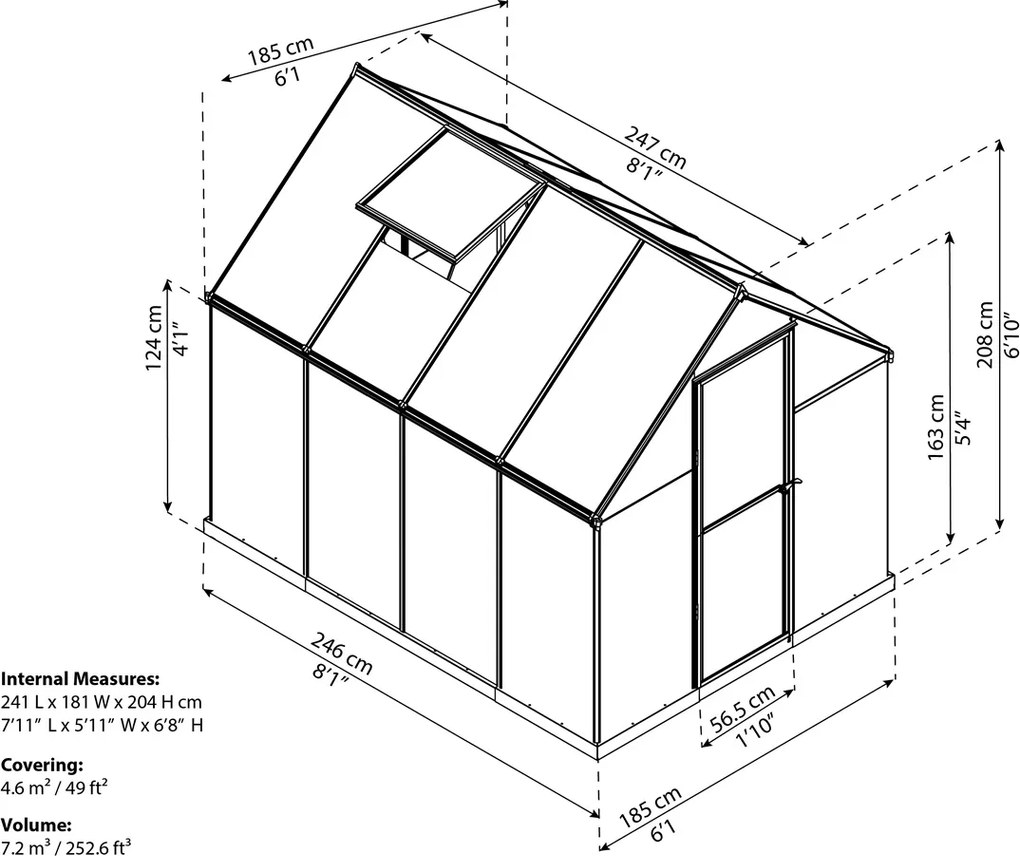 Palram - Canopia Multiline 6x8 - polykarbonátový skleník