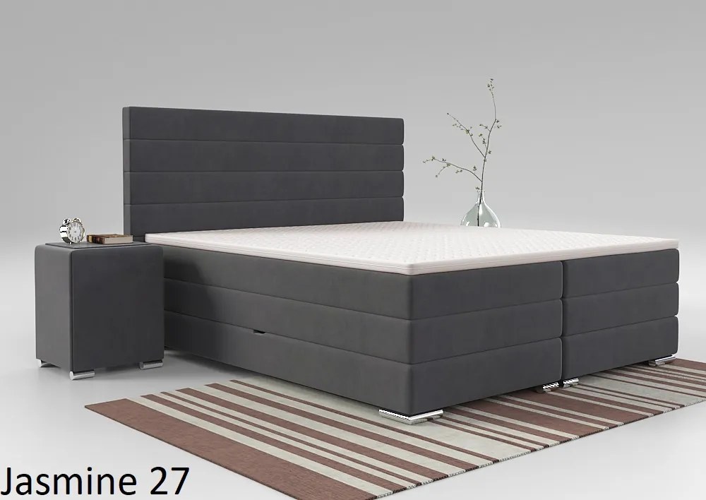 Postel boxspring Lincoln 200x200 s úložným prostorem - výběr barev