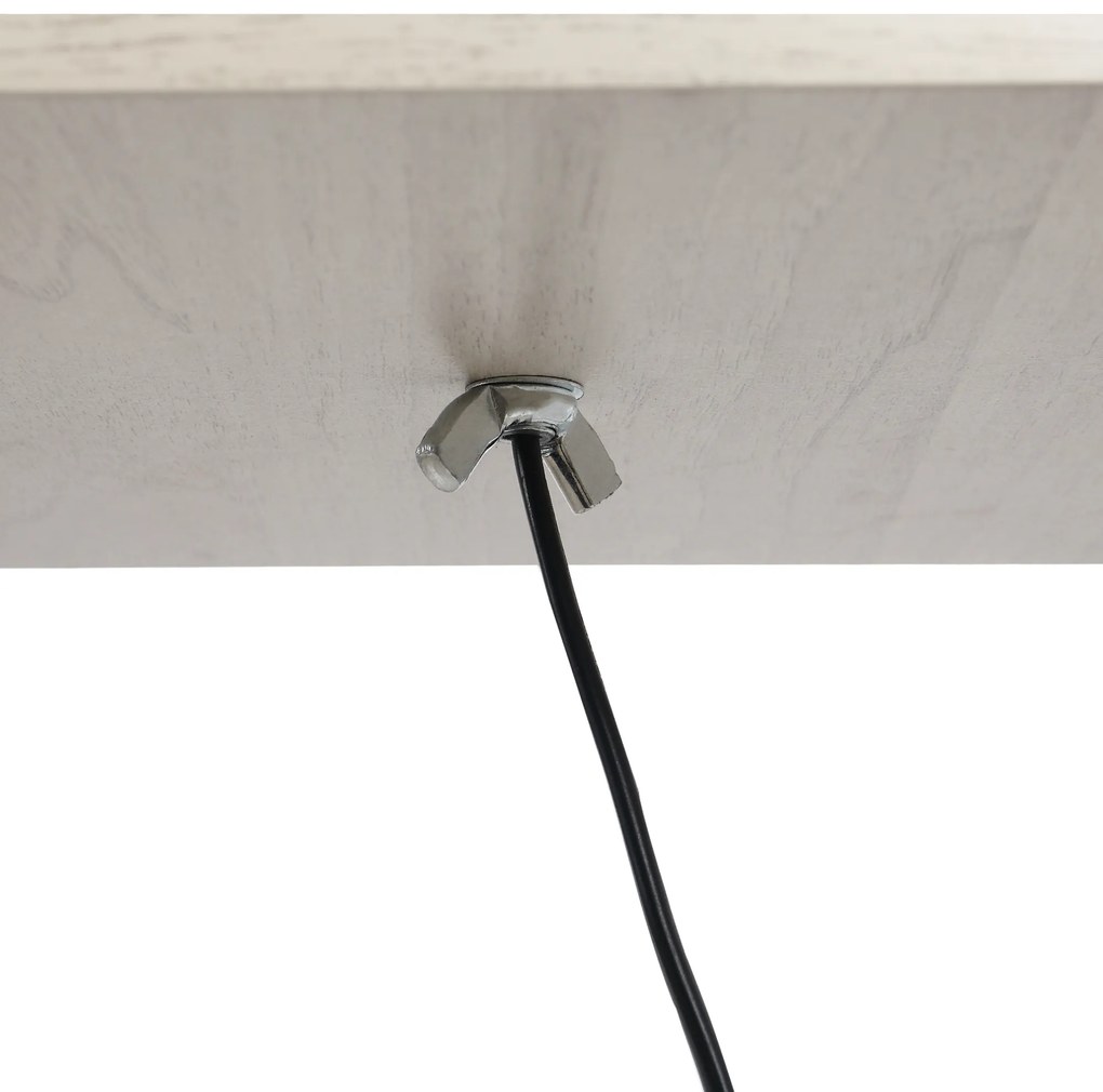 HOMCOM Stojací lampa se 3 policemi Stojací lampa, interiérové osvětlení, E27, do 40W, E1-MDF, akryl, dub+bílá, 26x26x160 cm