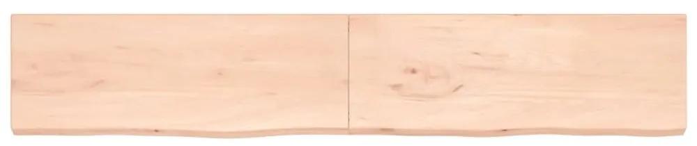Petromila Nástěnná police 220x40x(2-4) cm neošetřené masivní dubové dřevo