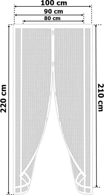 Magnetická síťka proti hmyzu bílá