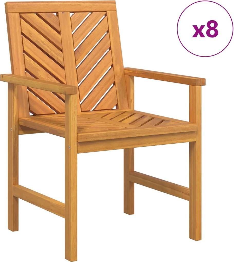Jídelní židle 8 ks Přírodní Masivní akátové dřevo 3154133