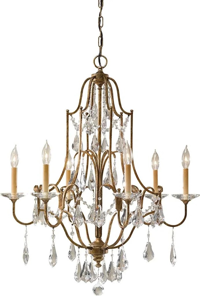 Luxusní lustr Elstead Valentina 72 cm 6xE14 Starý bronz