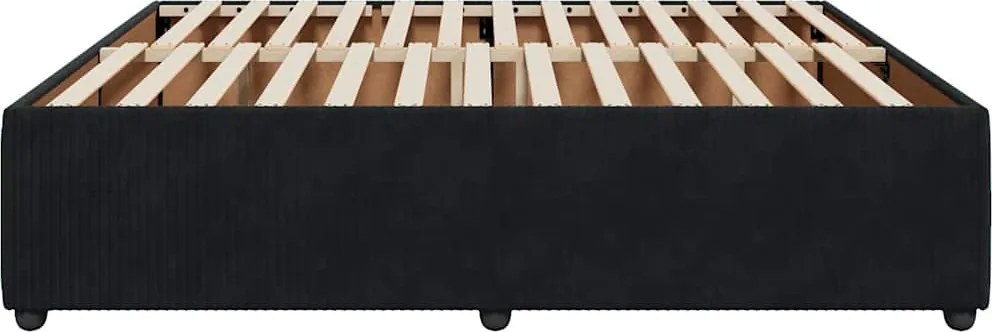 Rám postele bez matrace černý 180 x 200 cm samet 3285026