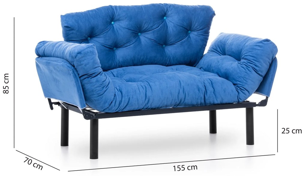 Atelier del Sofa 2-místná pohovka Nitta - Blue, Modrá