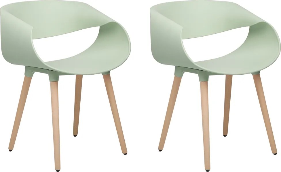 Sada dvou jídelních židlí v zelené barvě CHARLOTTE