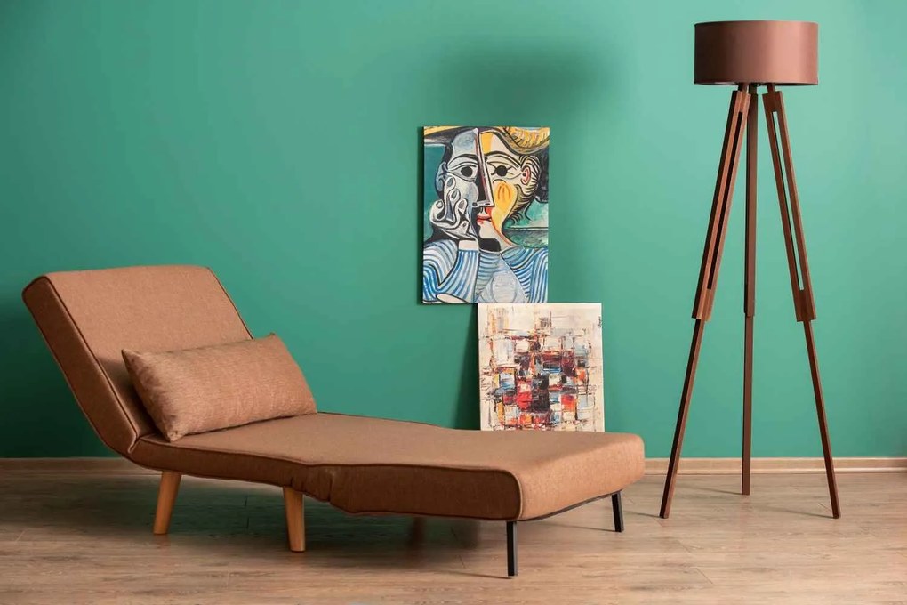 Designové rozkládací křeslo Felicitas hnědé