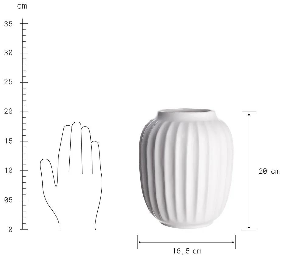Butlers LIV Keramická váza 16,5 cm - bílá