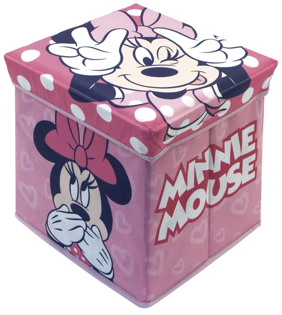 Arditex Úložný box na hračky Minnie s víkem